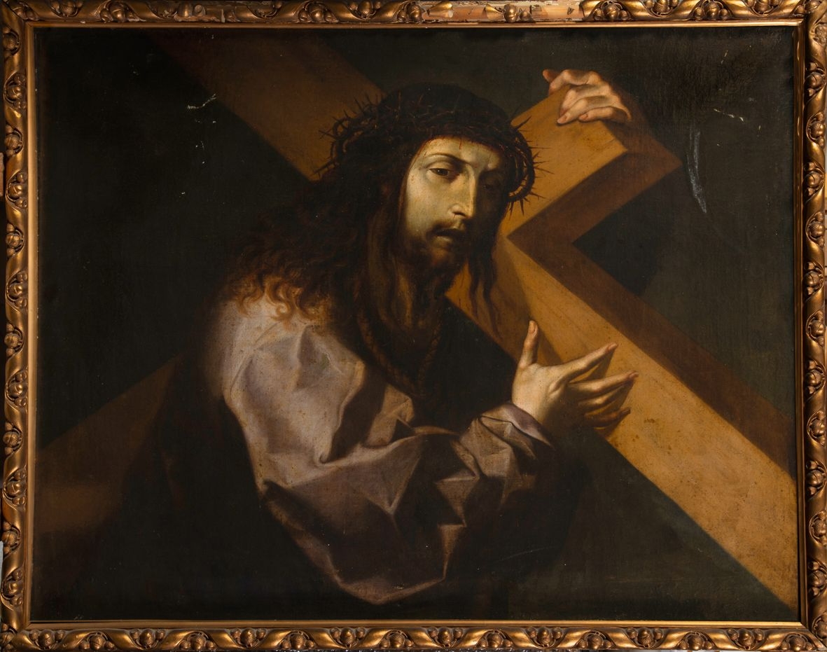 Flemish School, 16th Century | Cristo con la cruz a cuestas | MutualArt