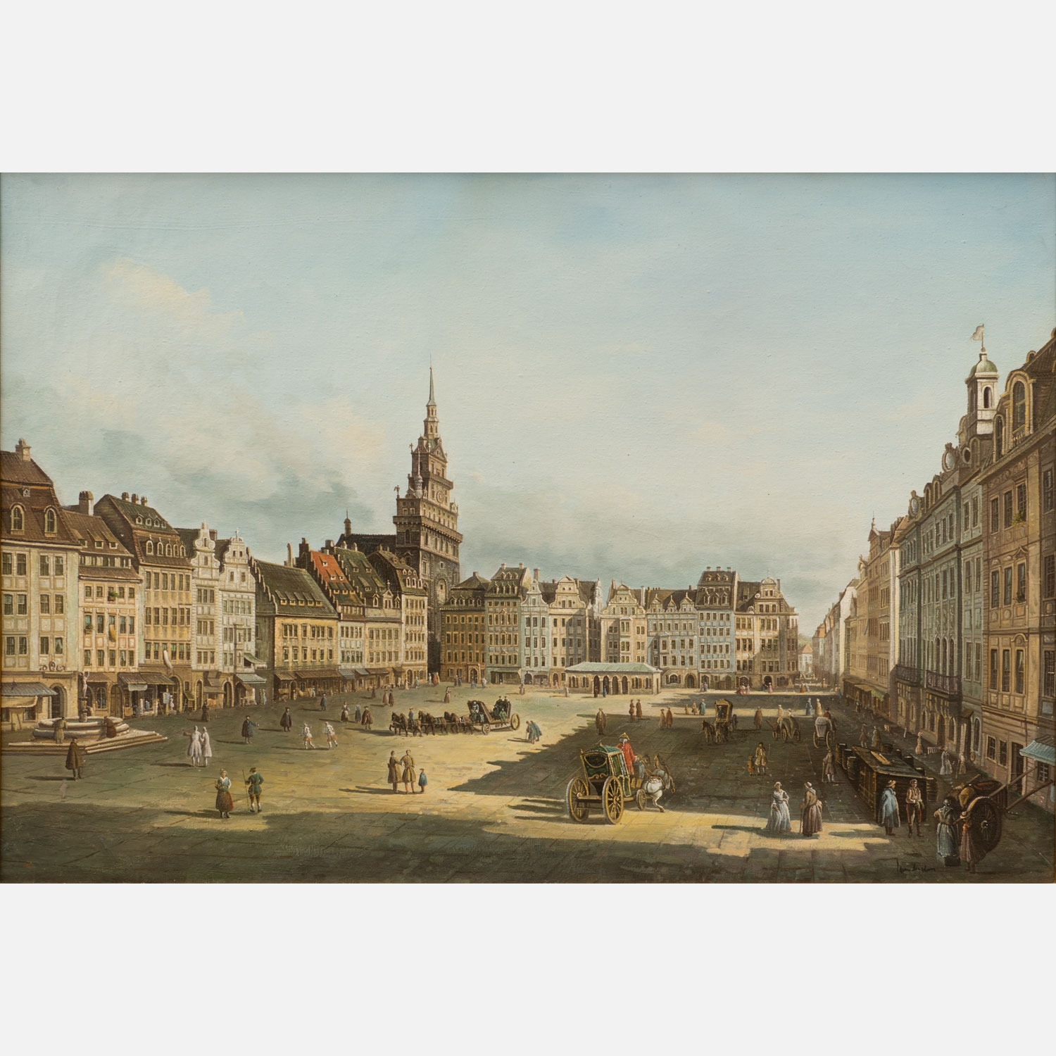 Bernardo Bellotto | View of the old market in Dresden | MutualArt