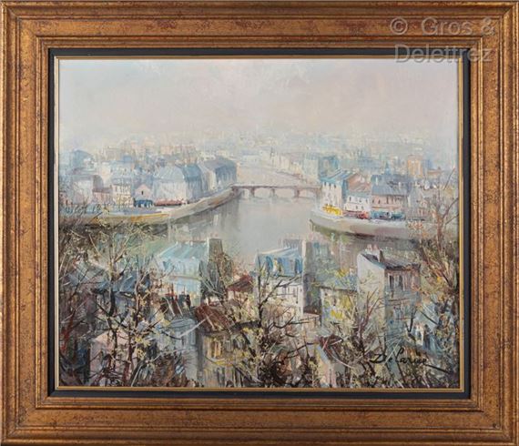 Lucien Delarue | View of the Seine and the roofs of Paris | MutualArt