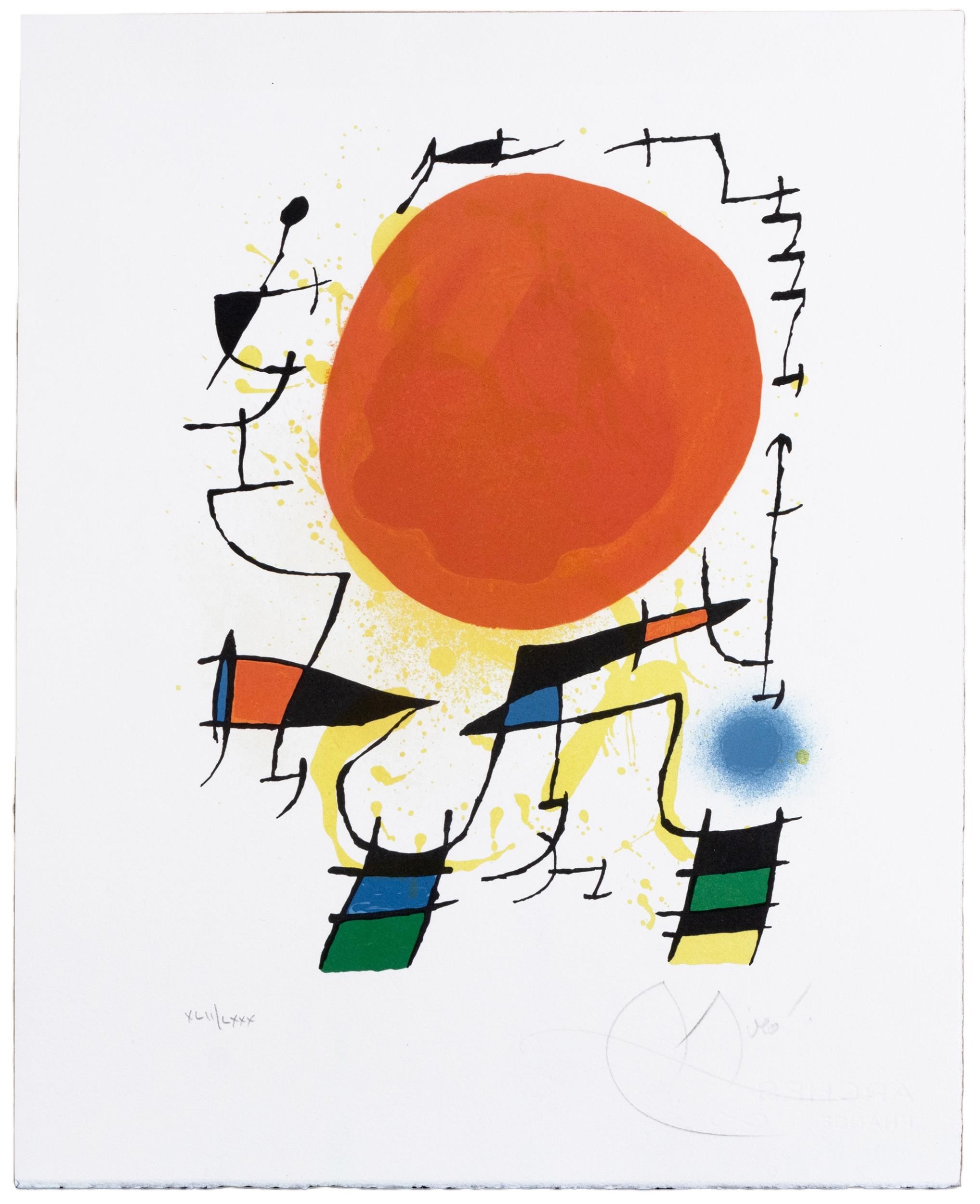 Joan Miró | LE SOLEIL ROUGE (THE RED SUN) (1967) | MutualArt