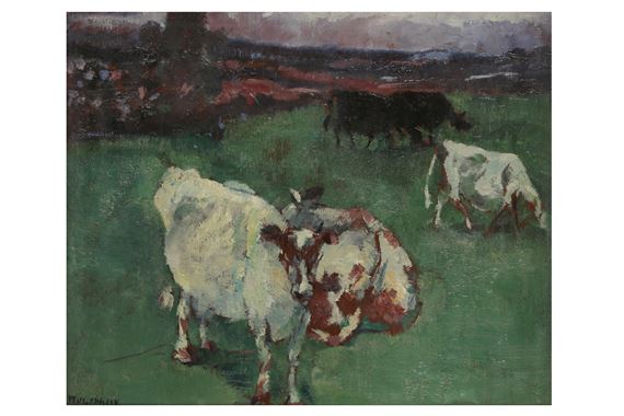 Alfred Wolmark | Cows at Alkerton Oxfordshire | MutualArt