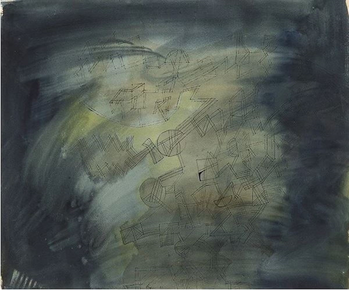 Francisco Toledo | ABSTRACT FIGURE AGAINST PURPLE BACKGROUND | MutualArt