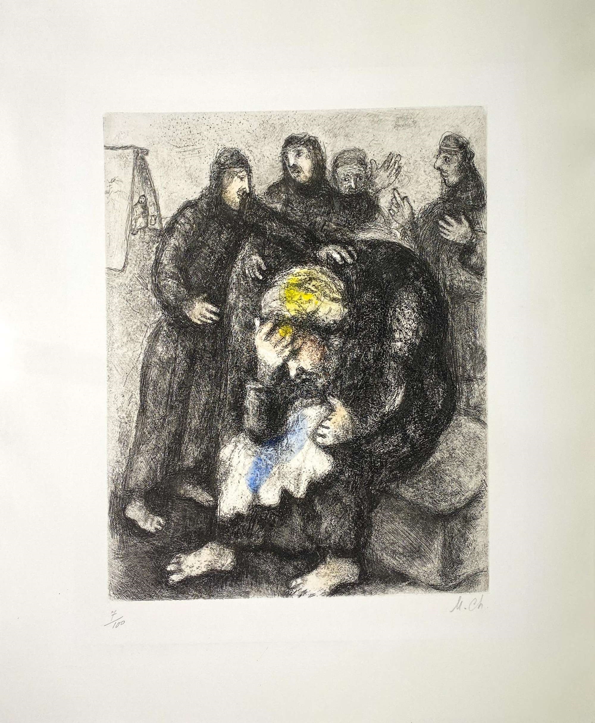 Marc Chagall | Jacob Weeping for Joseph (1958) | MutualArt