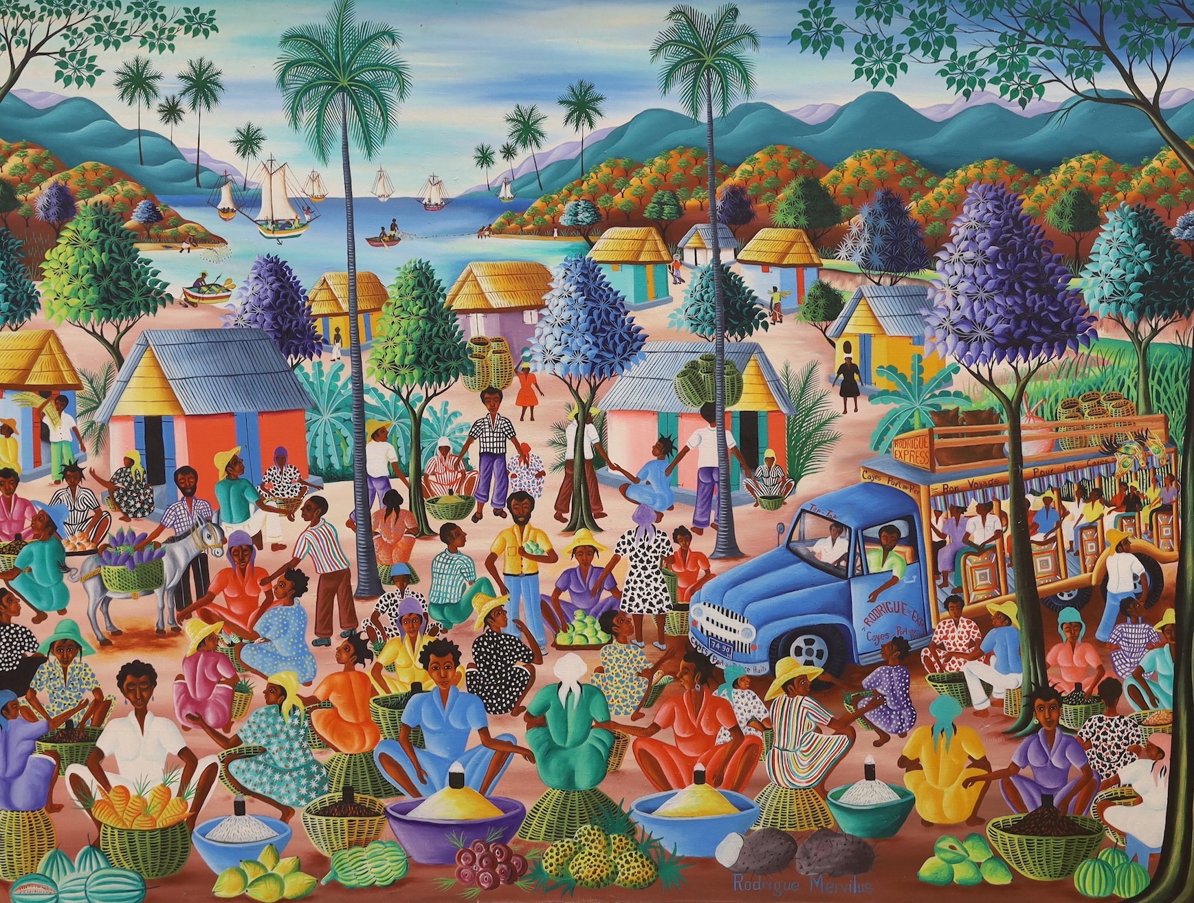 Rodrigue Mervilus | Market scene | MutualArt