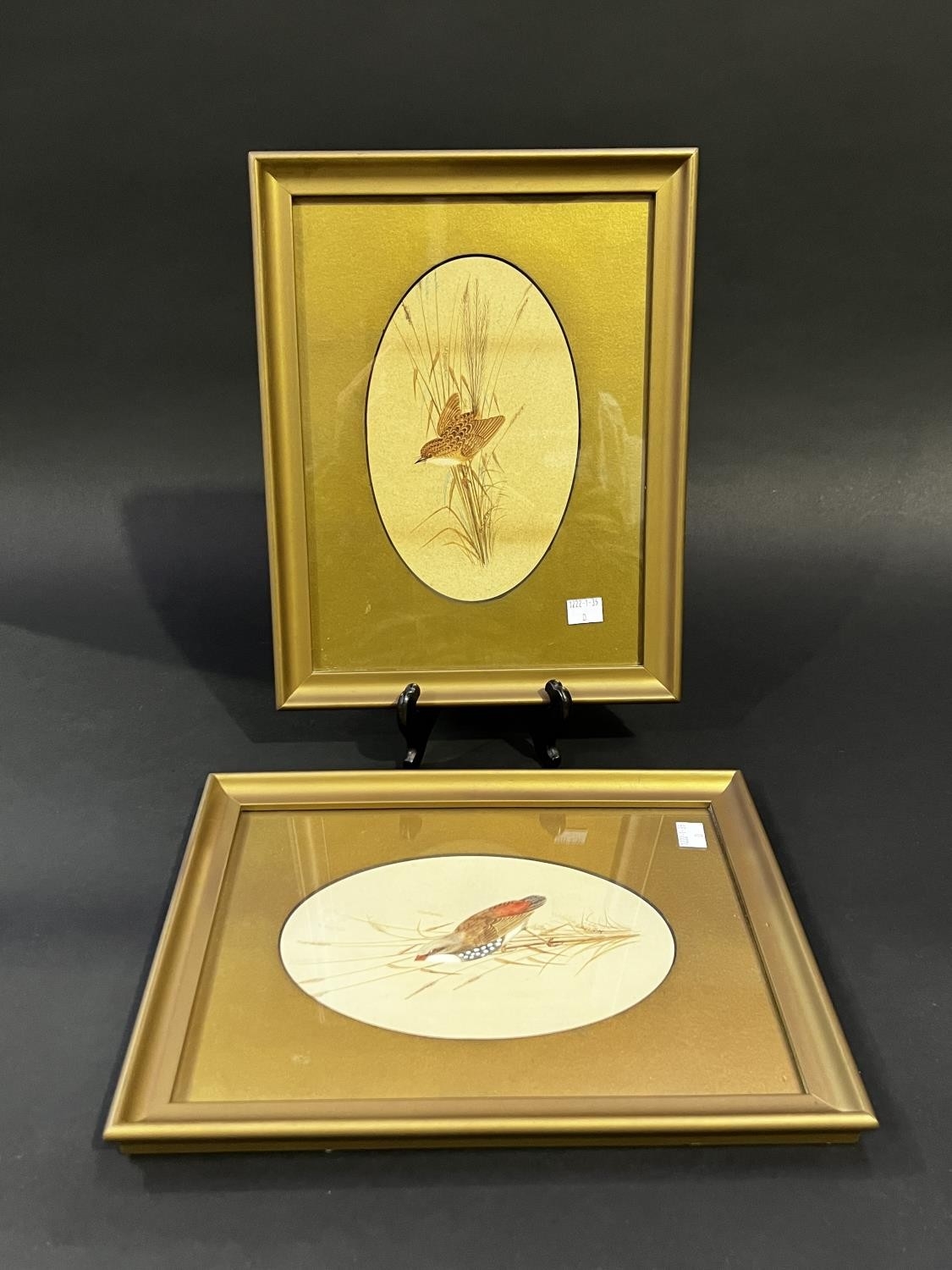 W. S. Lewis | Two oval watercolours of birds | MutualArt