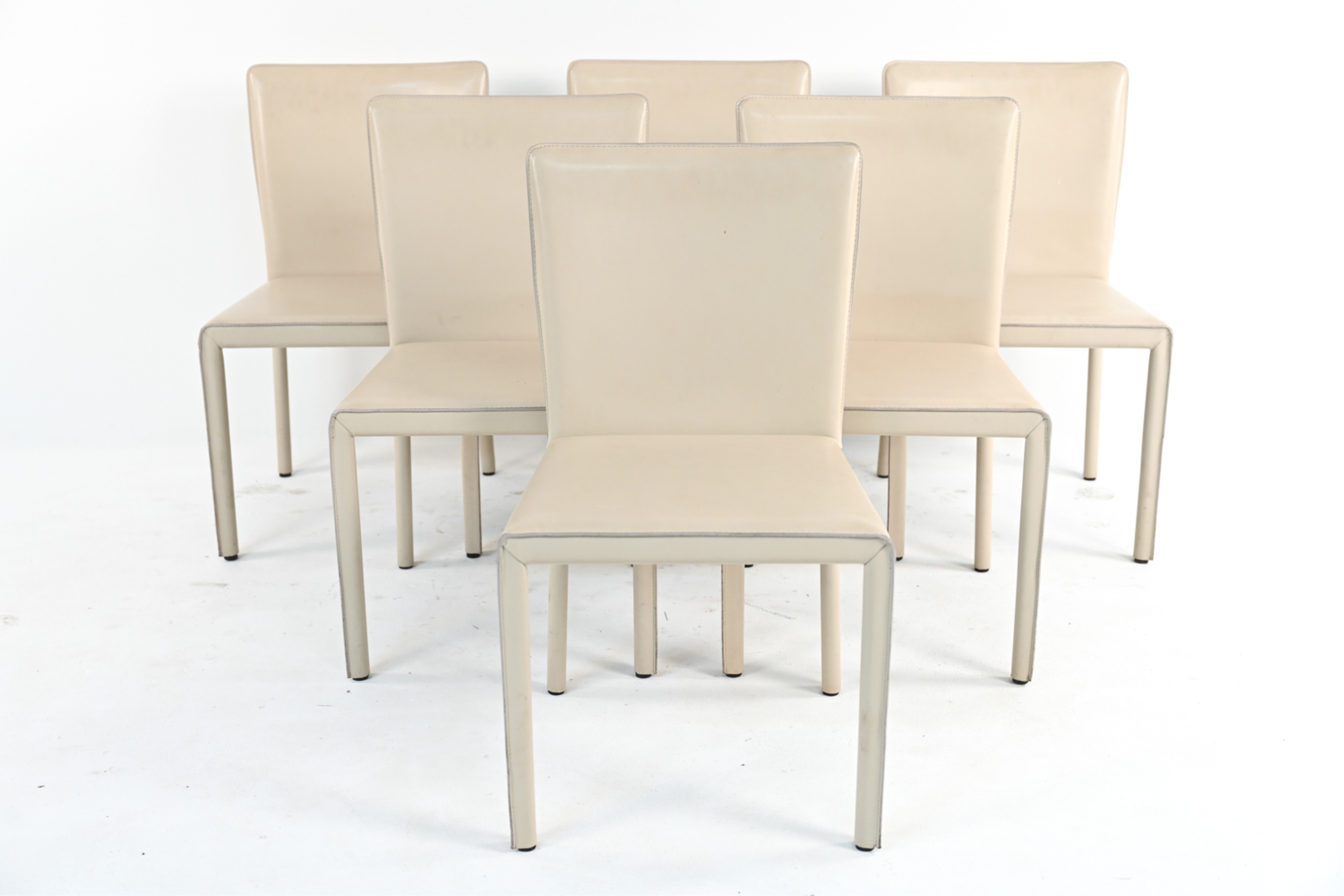 Mario Bellini | SET OF (6) MARIA YEE LEATHER DINING CHAIRS | MutualArt