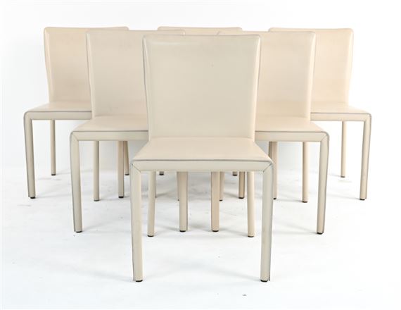 Mario Bellini | SET OF (6) MARIA YEE LEATHER DINING CHAIRS | MutualArt