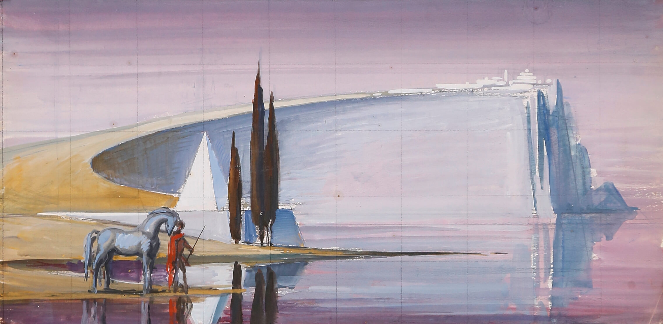 Paul Mantes | Paysage au cavalier | MutualArt