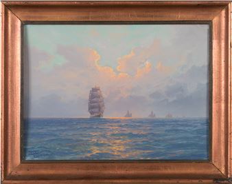 Adolf Bock | Dawn at Sea (1939) | MutualArt