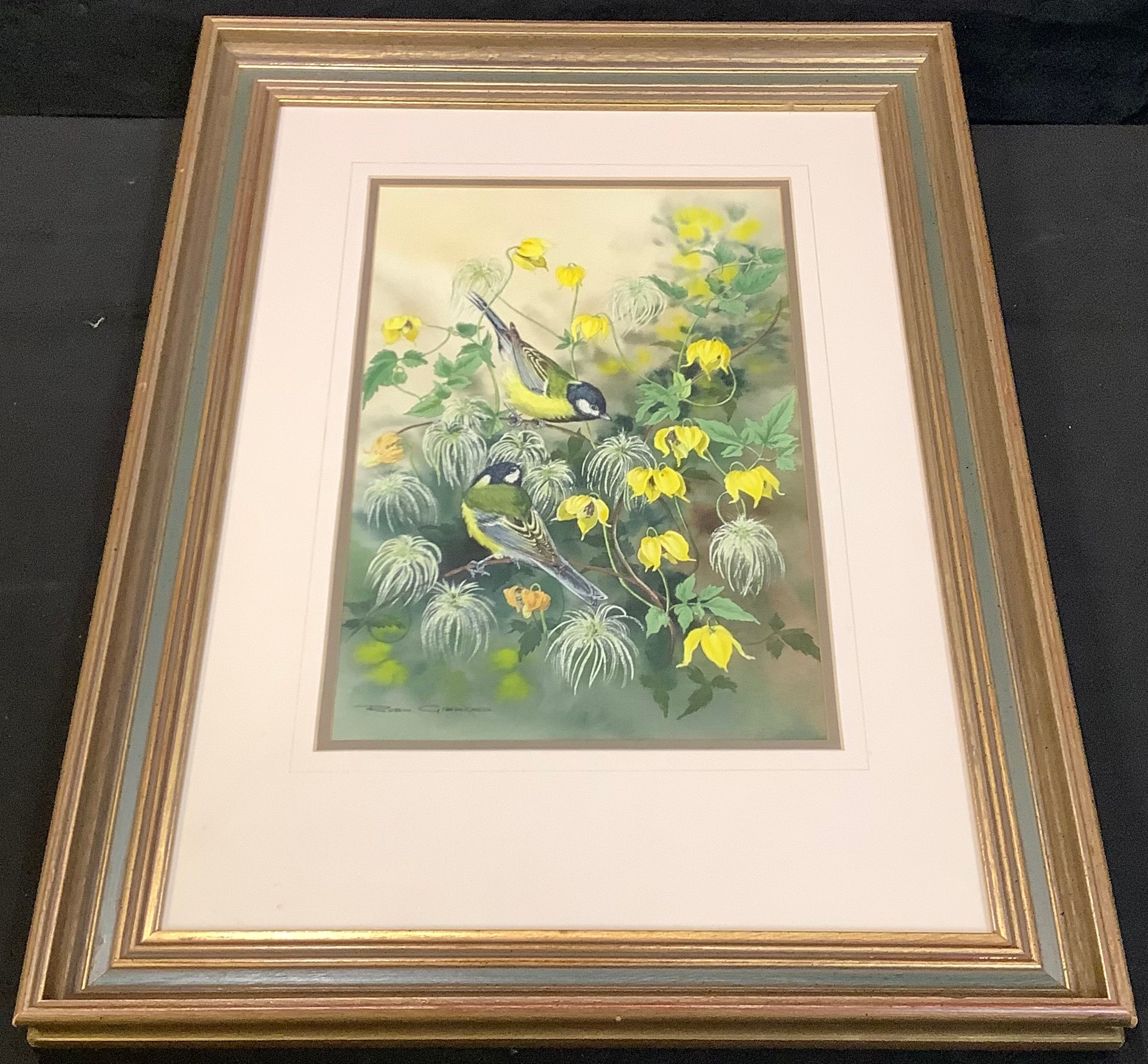 Robin Gibbard | Great Tits in The Clematis | MutualArt