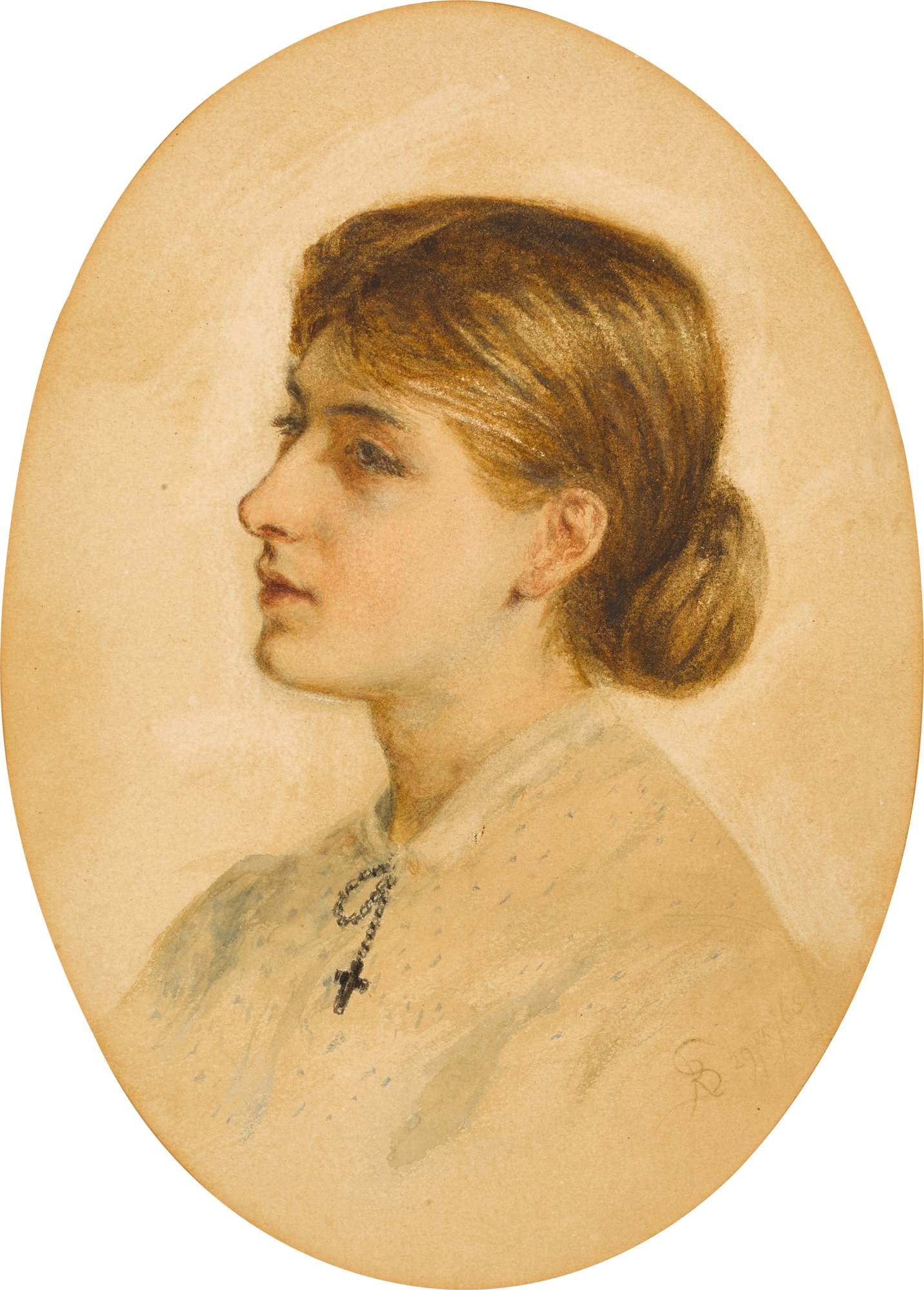 Rebecca Solomon | Portrait of Louisa Baldwin (1865) | MutualArt