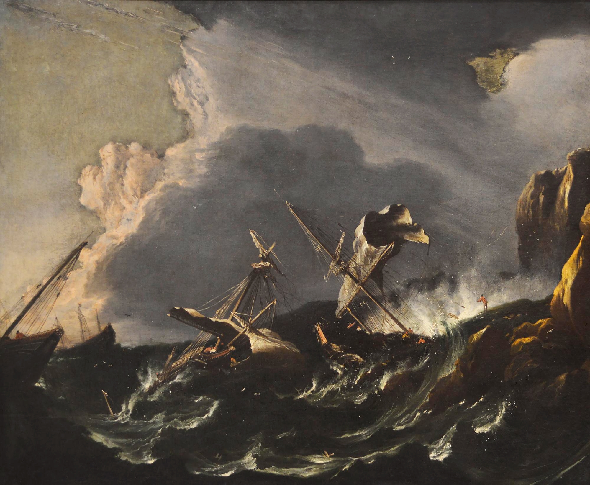 Antonio Maria‏ Marini | MARE IN TEMPESTA CON VELIERI | MutualArt