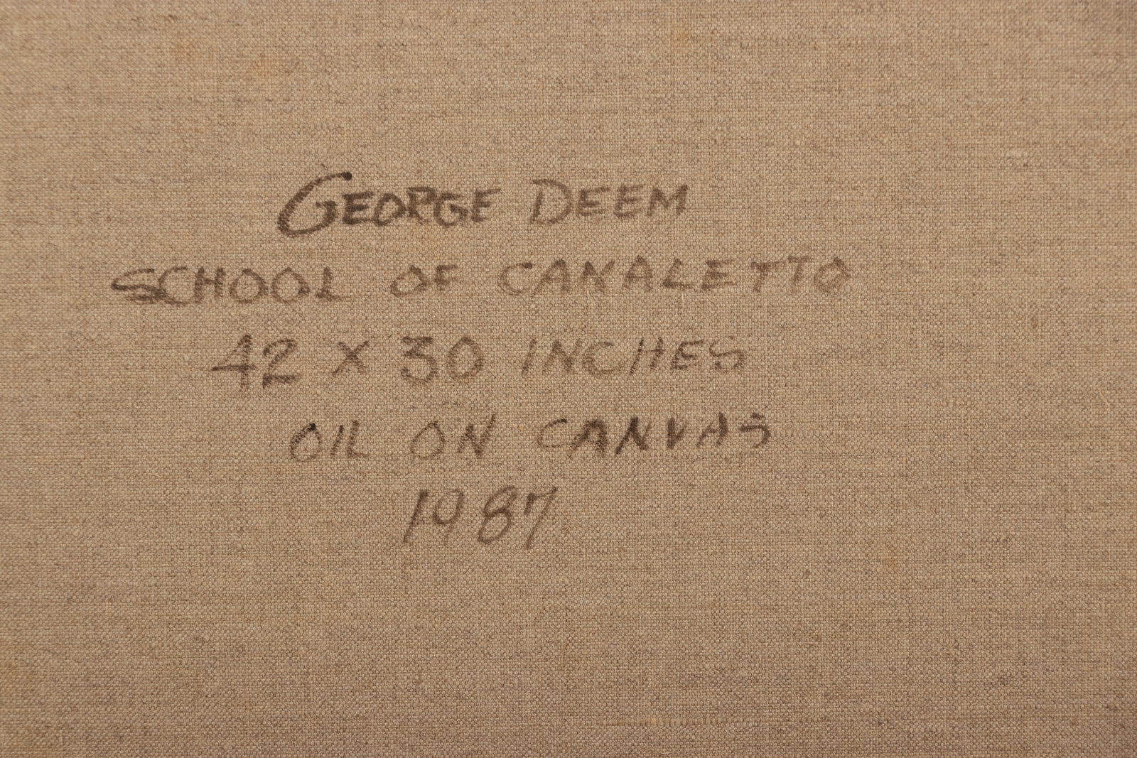 George Deem | School of Canaletto (1987) | MutualArt