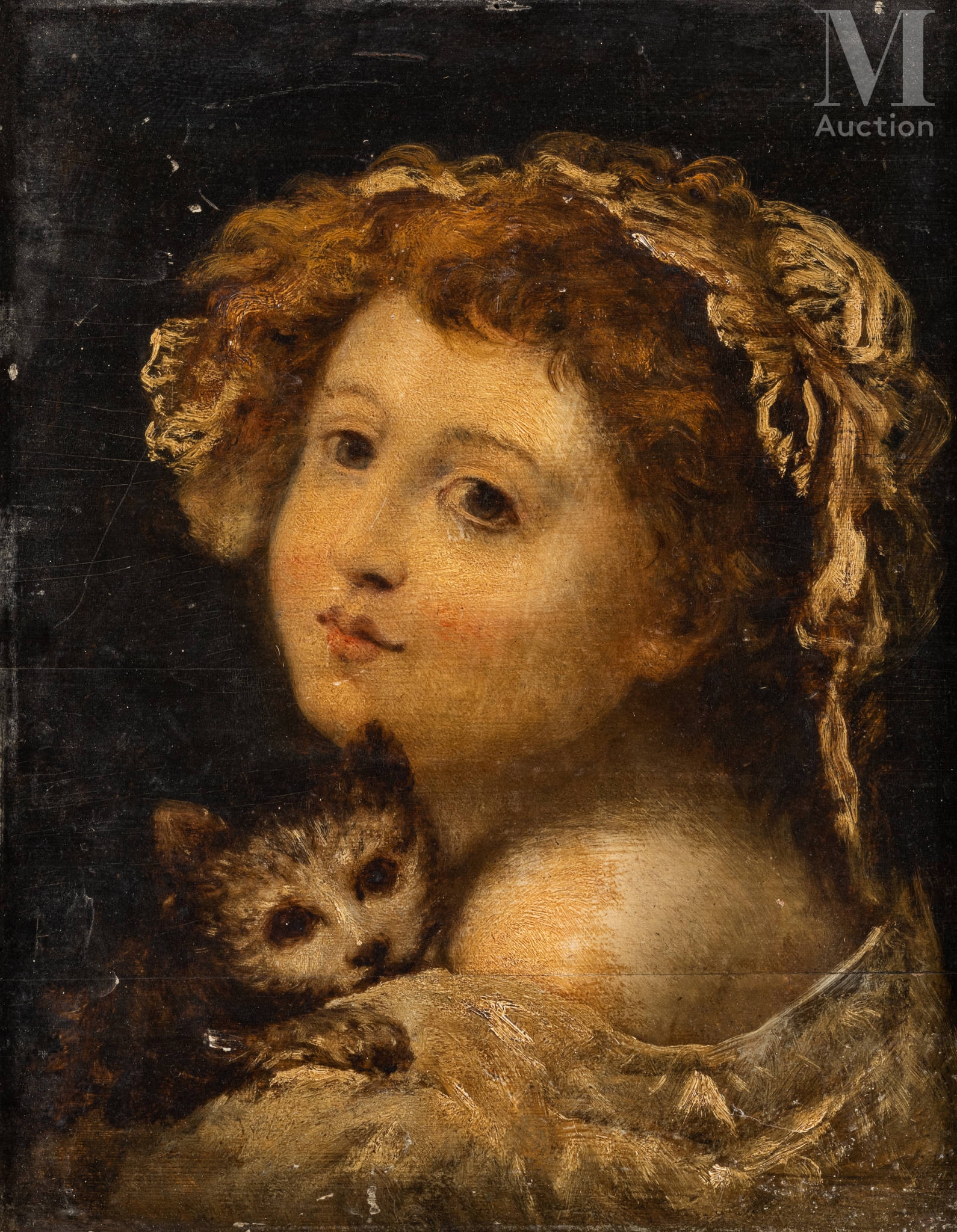 Jeanne-Philiberte Ledoux | Jeune fille et son chat | MutualArt