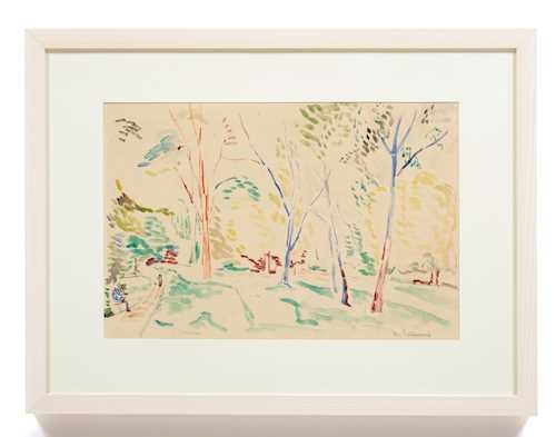 Hans Purrmann | Trees in Langenargen (1920) | MutualArt