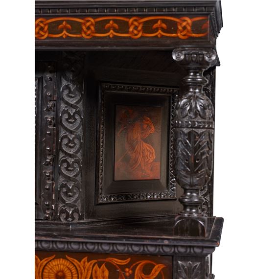 Daniel Cottier | AESTHETIC MOVEMENT COURT CUPBOARD (1880) | MutualArt