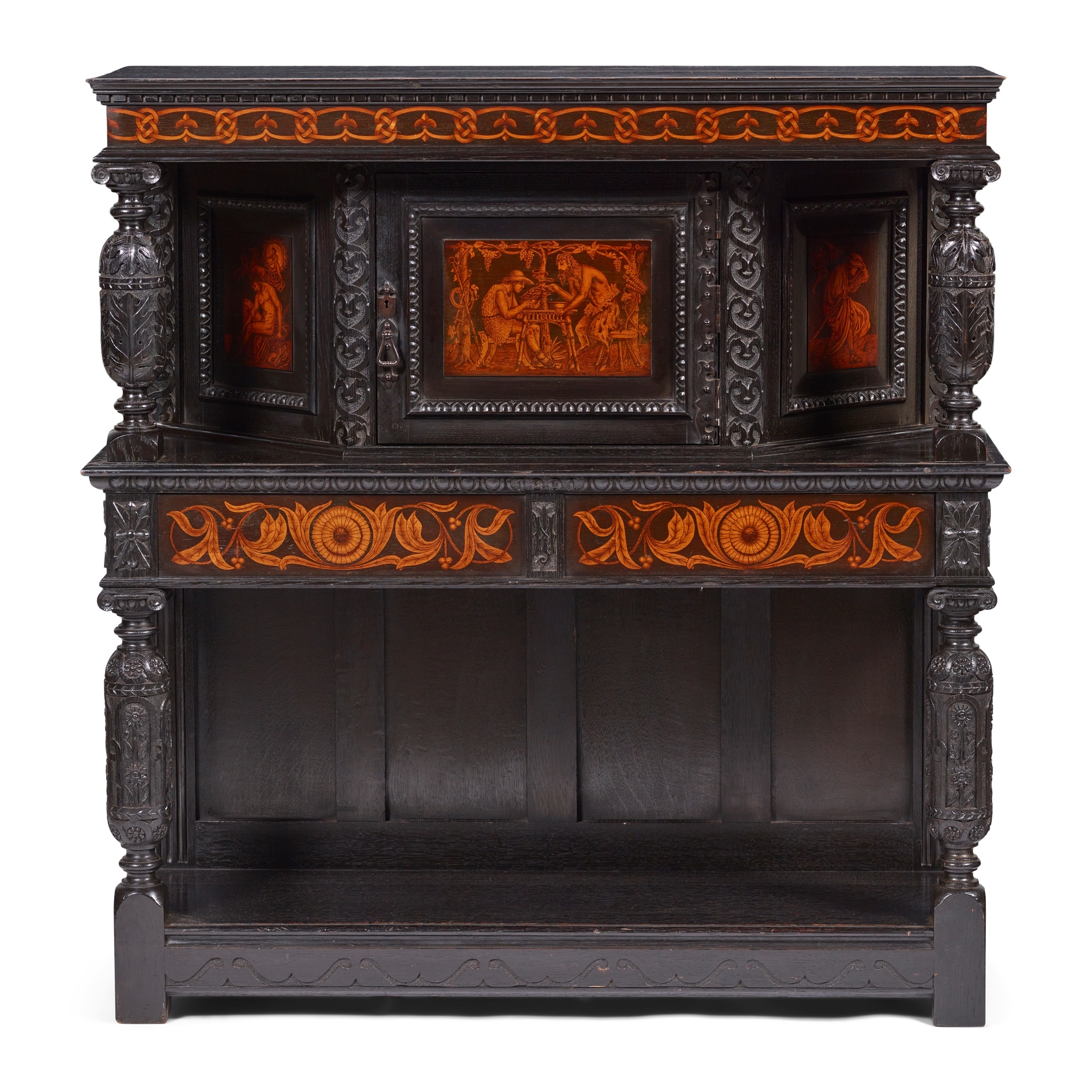 Daniel Cottier | AESTHETIC MOVEMENT COURT CUPBOARD (1880) | MutualArt
