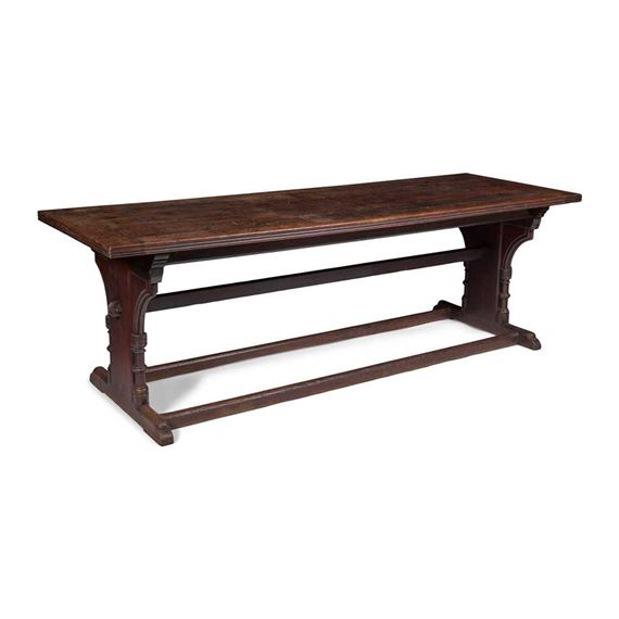 JAMES BROOKS | GOTHIC REVIVAL REFECTORY TABLE (1870) | MutualArt