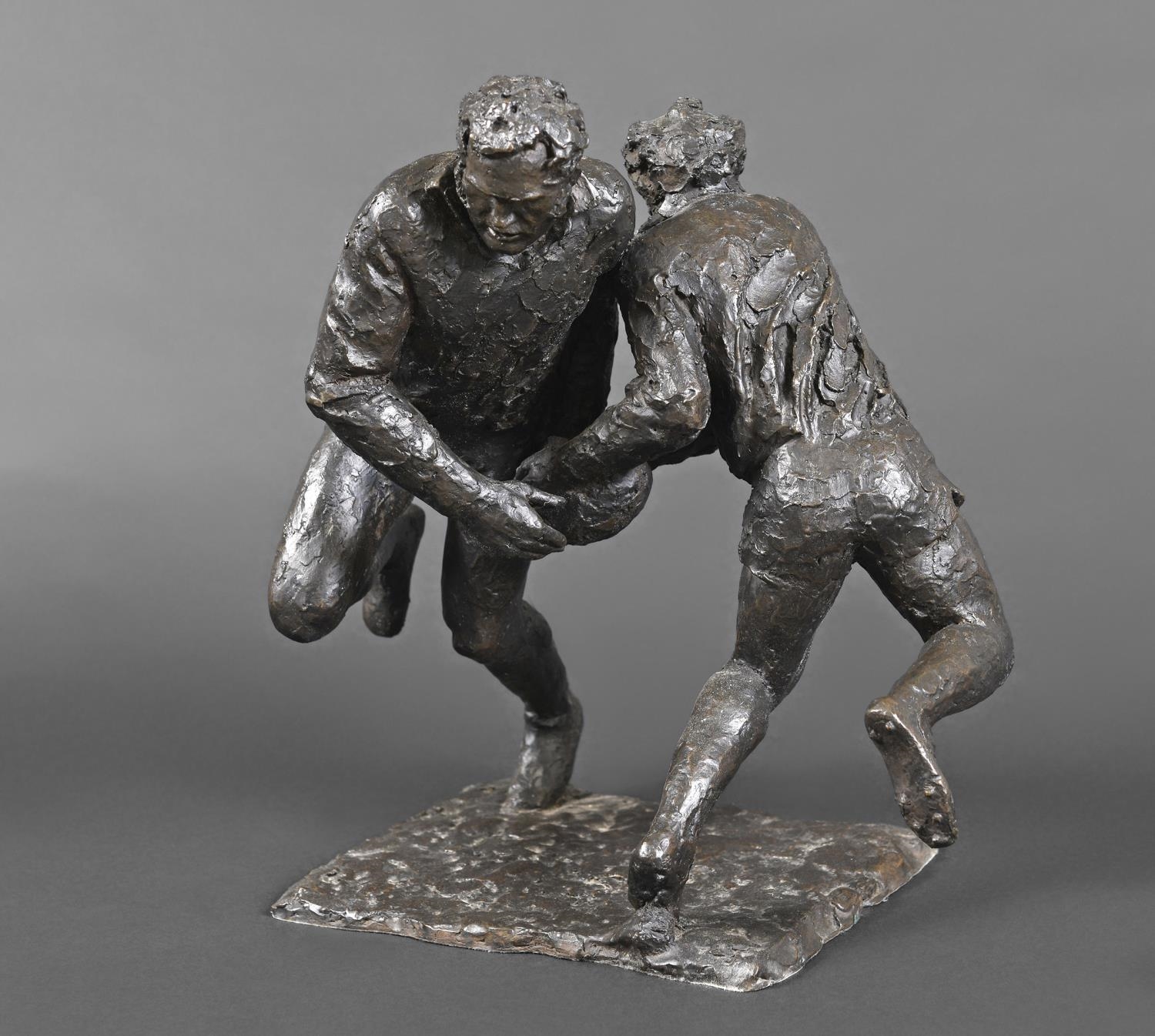 John Bonar Dunlop | - LARGE BRONZE OF RUGBY PLAYERS | MutualArt