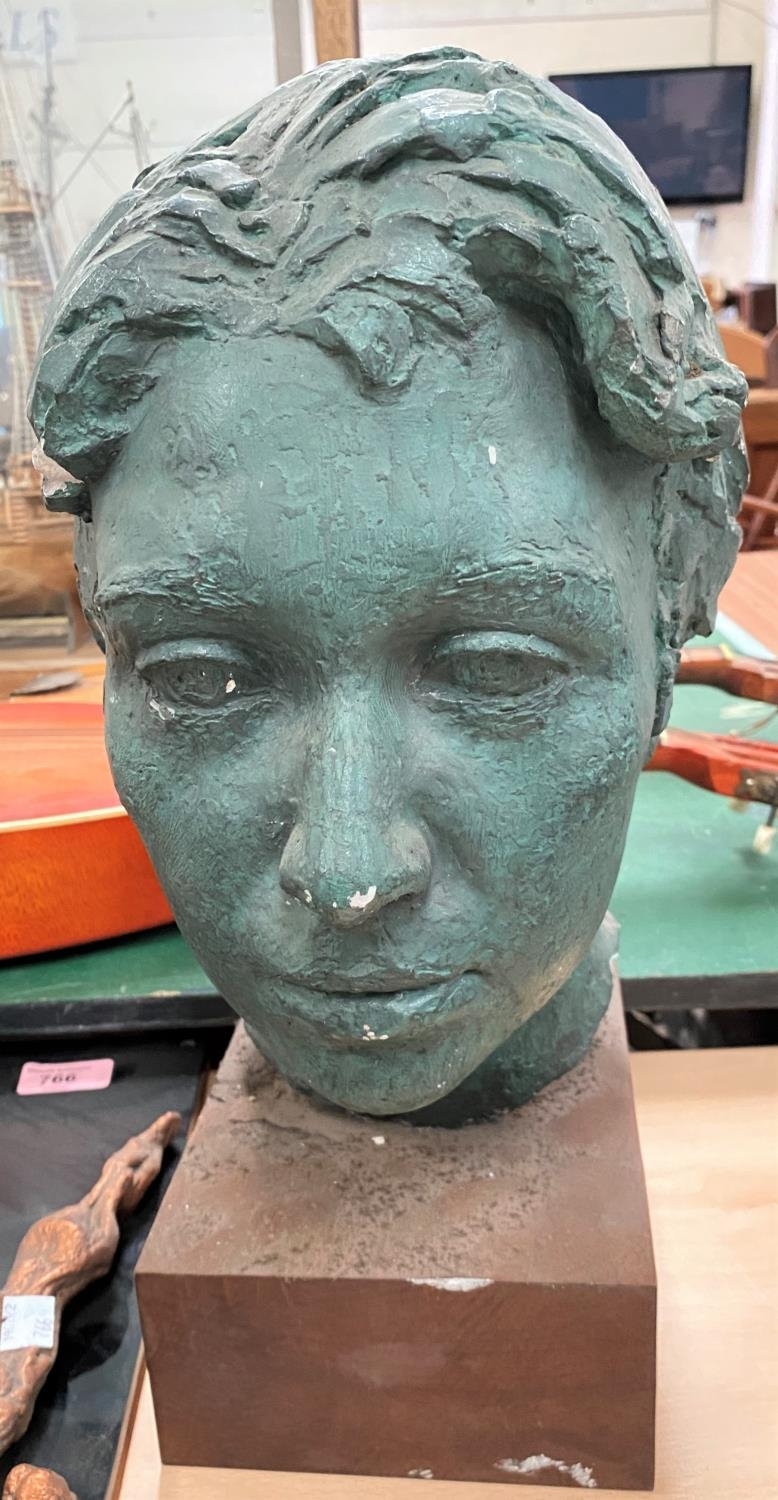 William Charles Bailey | Two bronzed plaster head sculptures | MutualArt