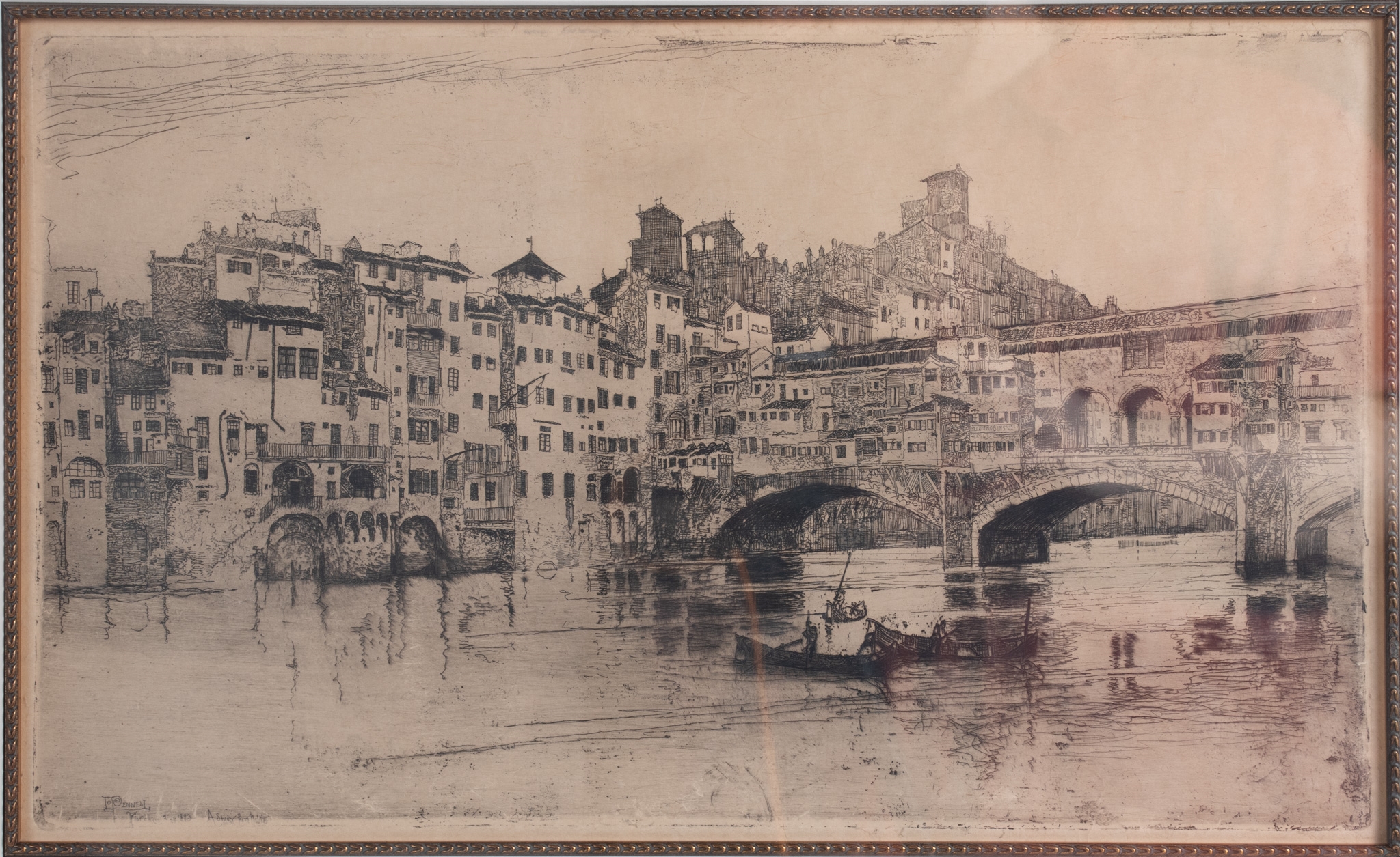 Joseph Pennell | THE PONTE VECCHIO, FLORENCE (1883) | MutualArt