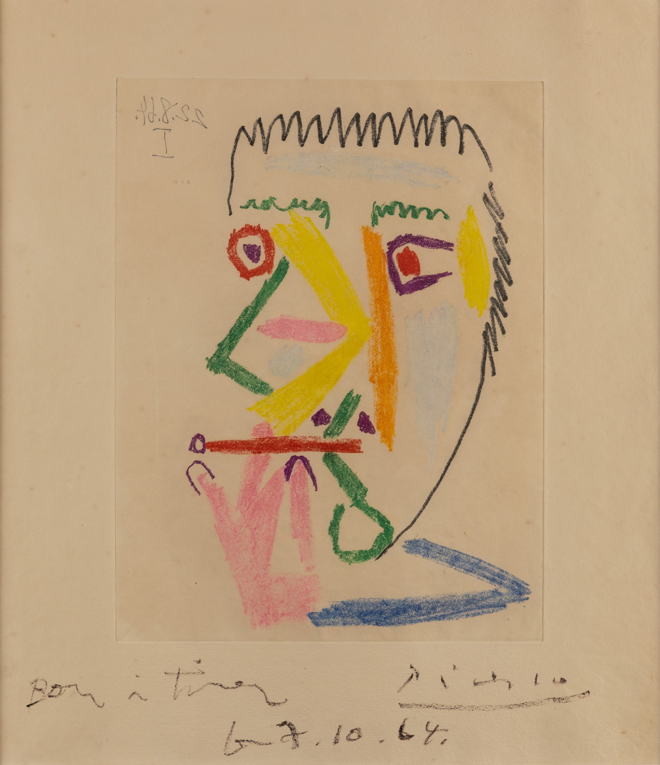 Pablo Picasso | Fumeur à la cigarette rouge (1964) | MutualArt