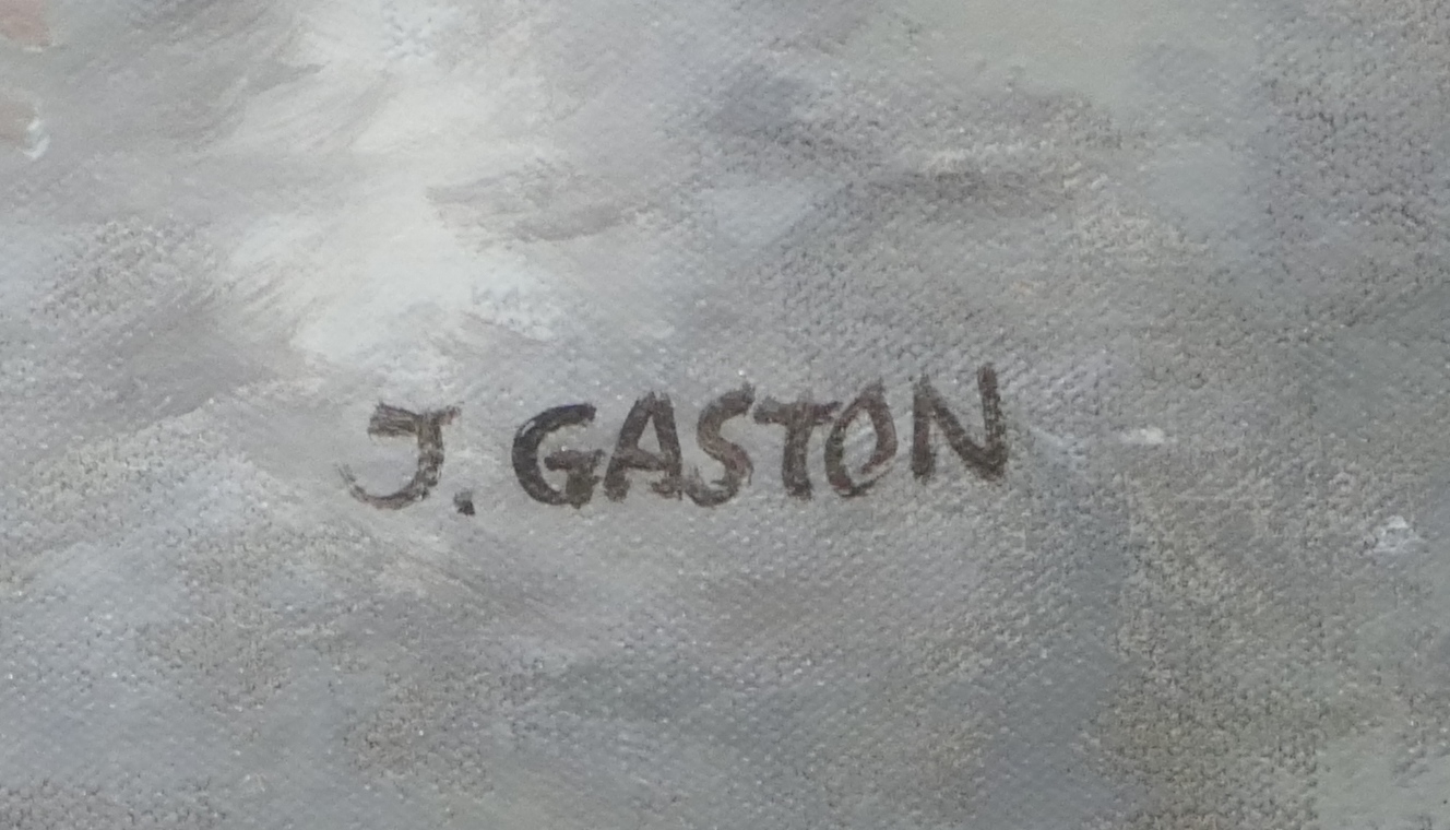 J. Gaston | French Street scene of Arc de Triomphe | MutualArt