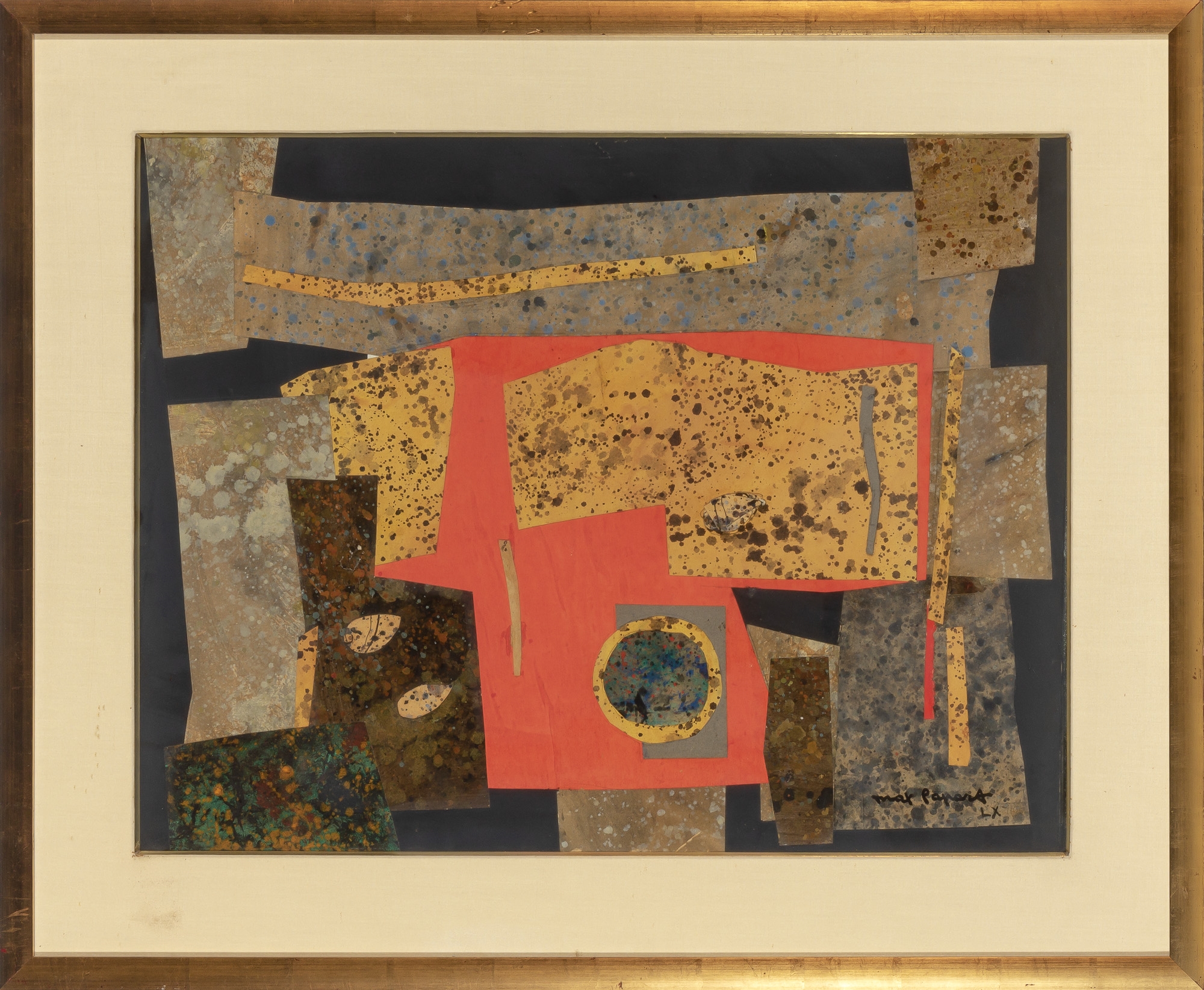 Max Papart | Collage in Orange (1960) | MutualArt