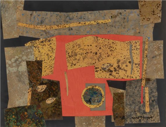 Max Papart | Collage in Orange (1960) | MutualArt