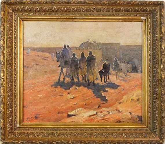 Adam Styka | Manner of Adam Styka - Figures and donkeys | MutualArt