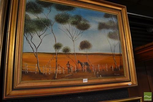 Anthony Jason Denaro | Anthony Denaro, ''Stockman'', oil painting, 42 x ...