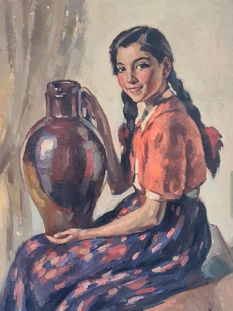 Jean Colin | The girl has the jug | MutualArt