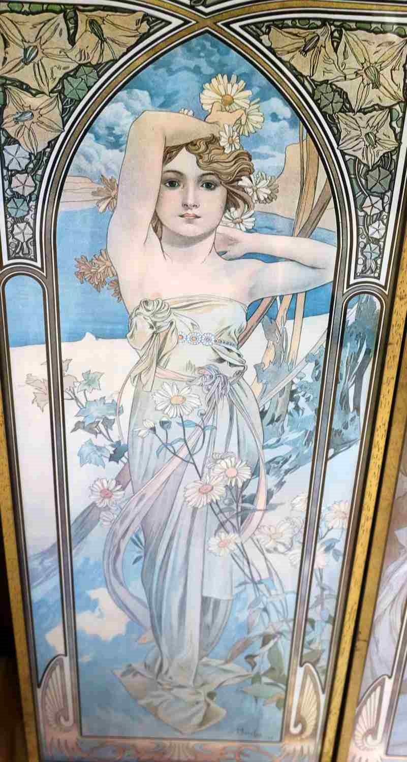 Alphonse Mucha | Morning Awakening; Brightness of Day; Evening ...