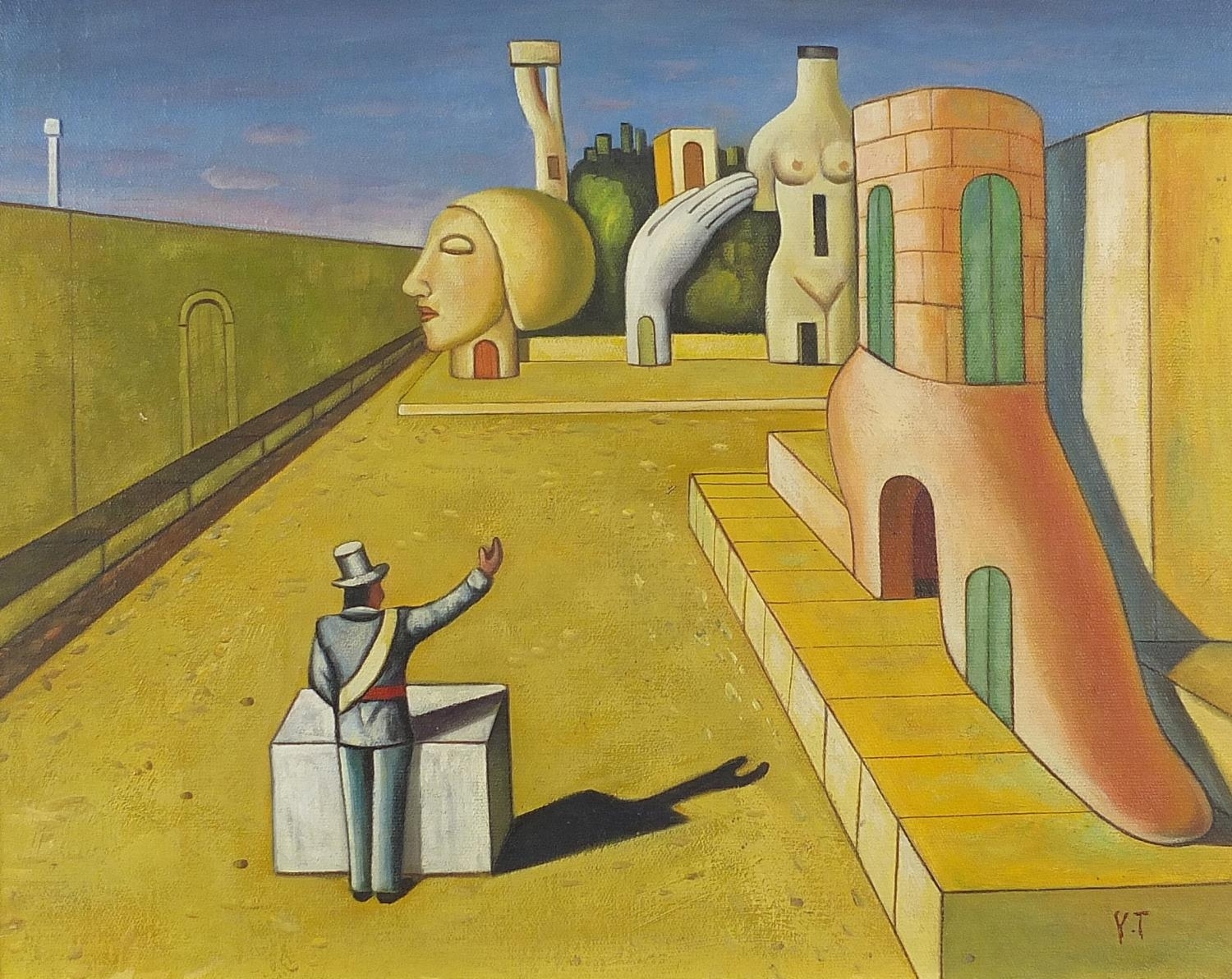 Yves Tanguy | Surreal landscape with figure | MutualArt