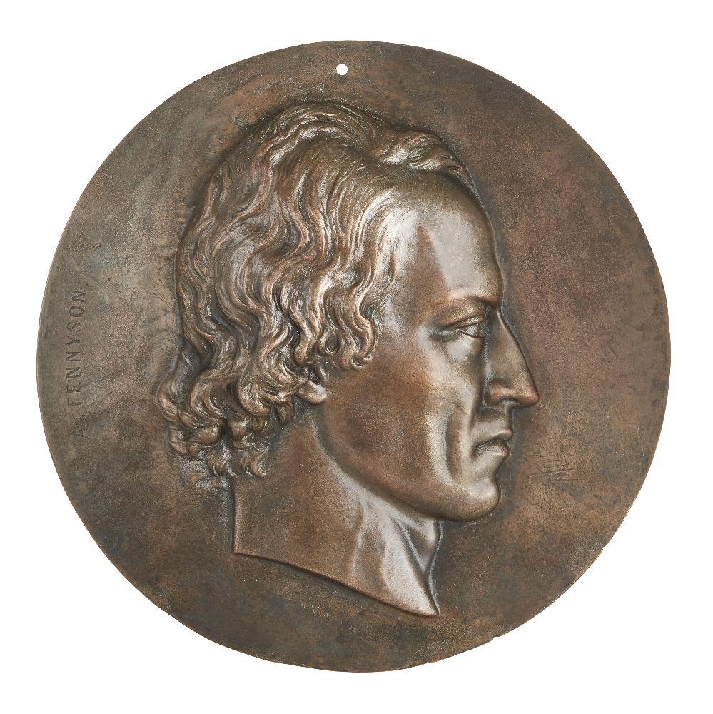 Thomas Woolner | a Victorian bronze portrait roundel of Alfred, Lord ...