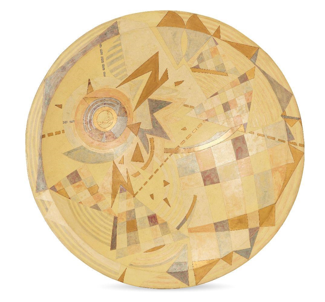 Judy Trim | a coiled while clay ‘Yellow Butterfly’ dish (1993) | MutualArt