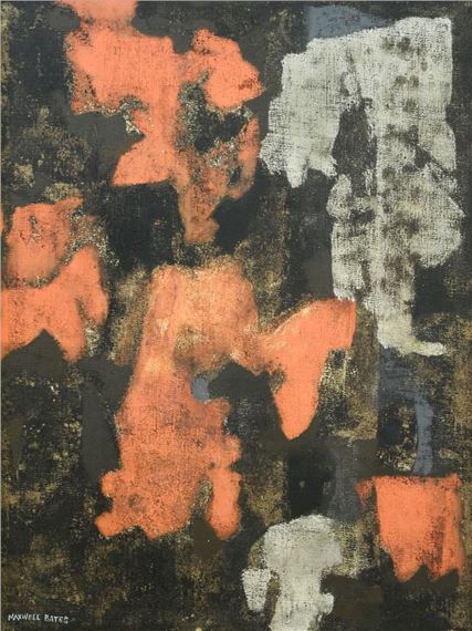Maxwell Bennett Bates | Untitled/ Abstract with Red | MutualArt