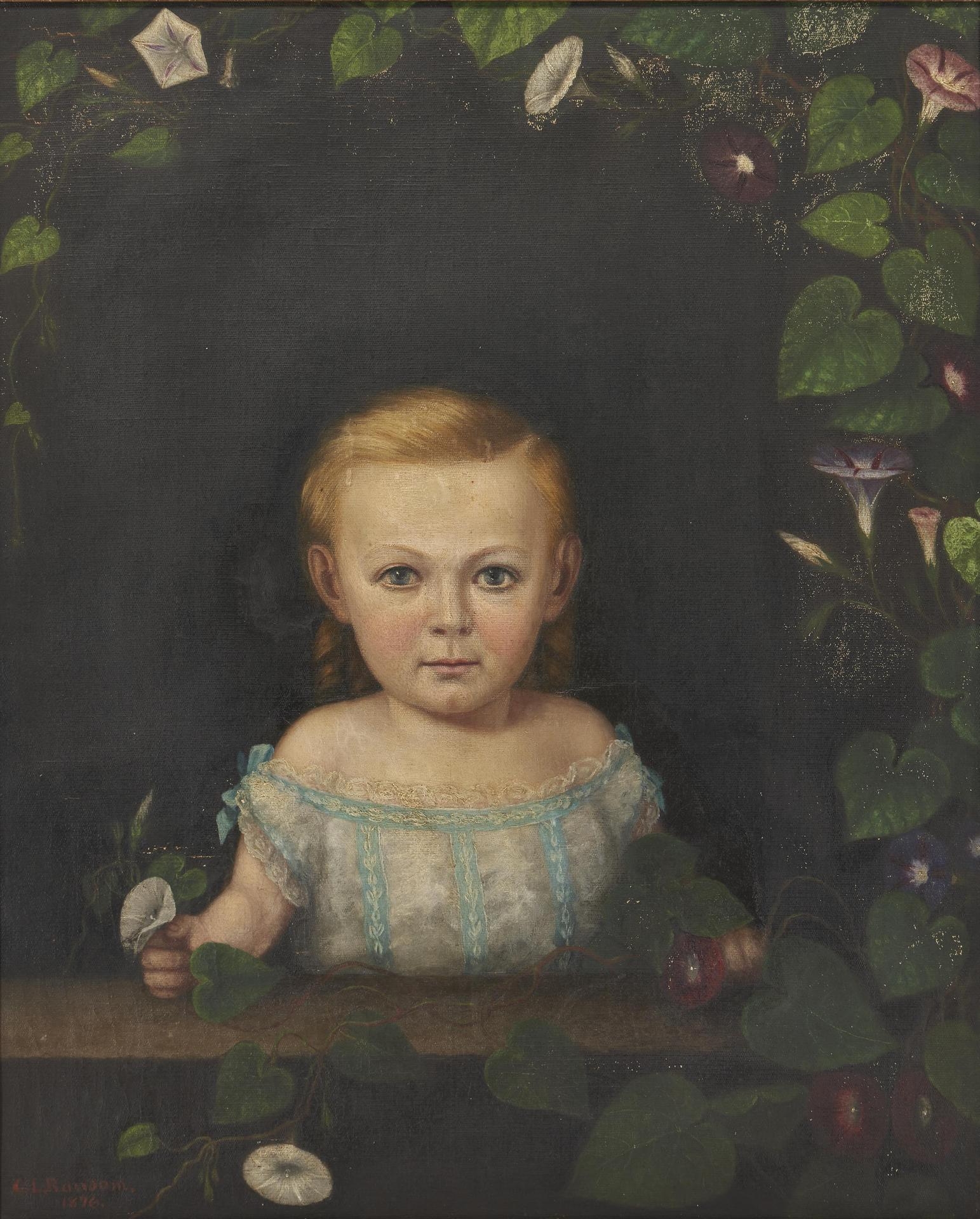 Caroline L. Ormes Ransom | Portrait Painting of a Young Child (1867 ...