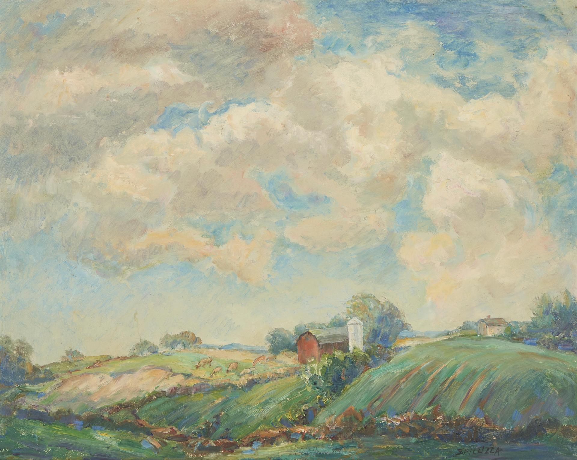 Francesco J. Spicuzza | Farm Landscape Painting | MutualArt