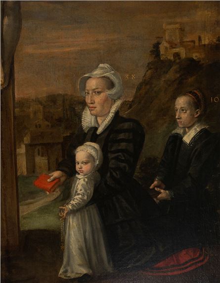 Flemish School 17th Century | Calvary with donors (16th Century 17th Century) | MutualArt