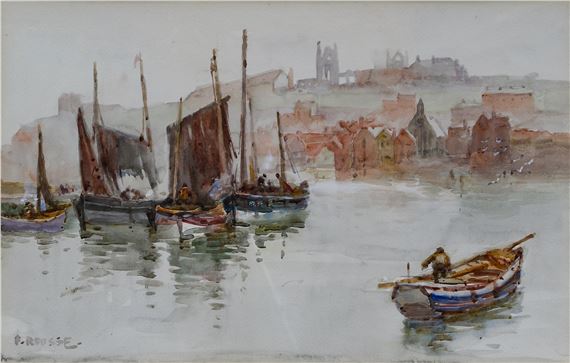 Frank Rousse | Boats in Whitby harbour? | MutualArt