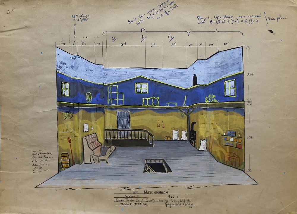 Reginald Gray | FIVE SET DESIGNS FOR THE MATCHMAKER by THORNTON WILDER ...