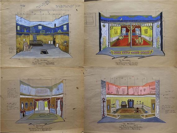 Reginald Gray | FIVE SET DESIGNS FOR THE MATCHMAKER by THORNTON WILDER ...