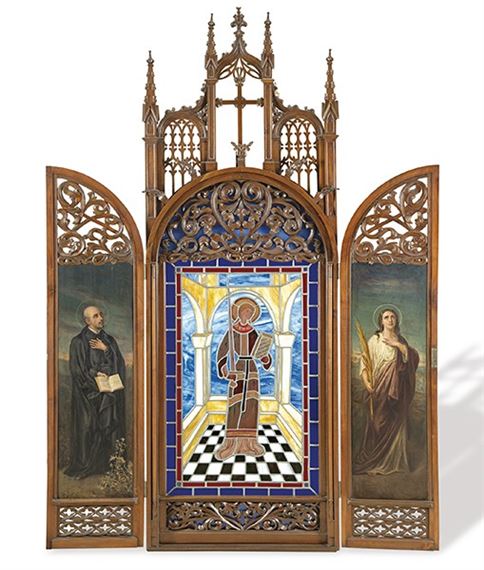 Spanish School, 19th Century | Tríptico de estilo Neogótico | MutualArt