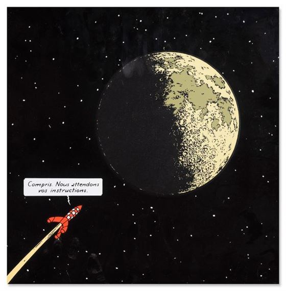 Hergé | Tintin : We walked on the Moon | MutualArt