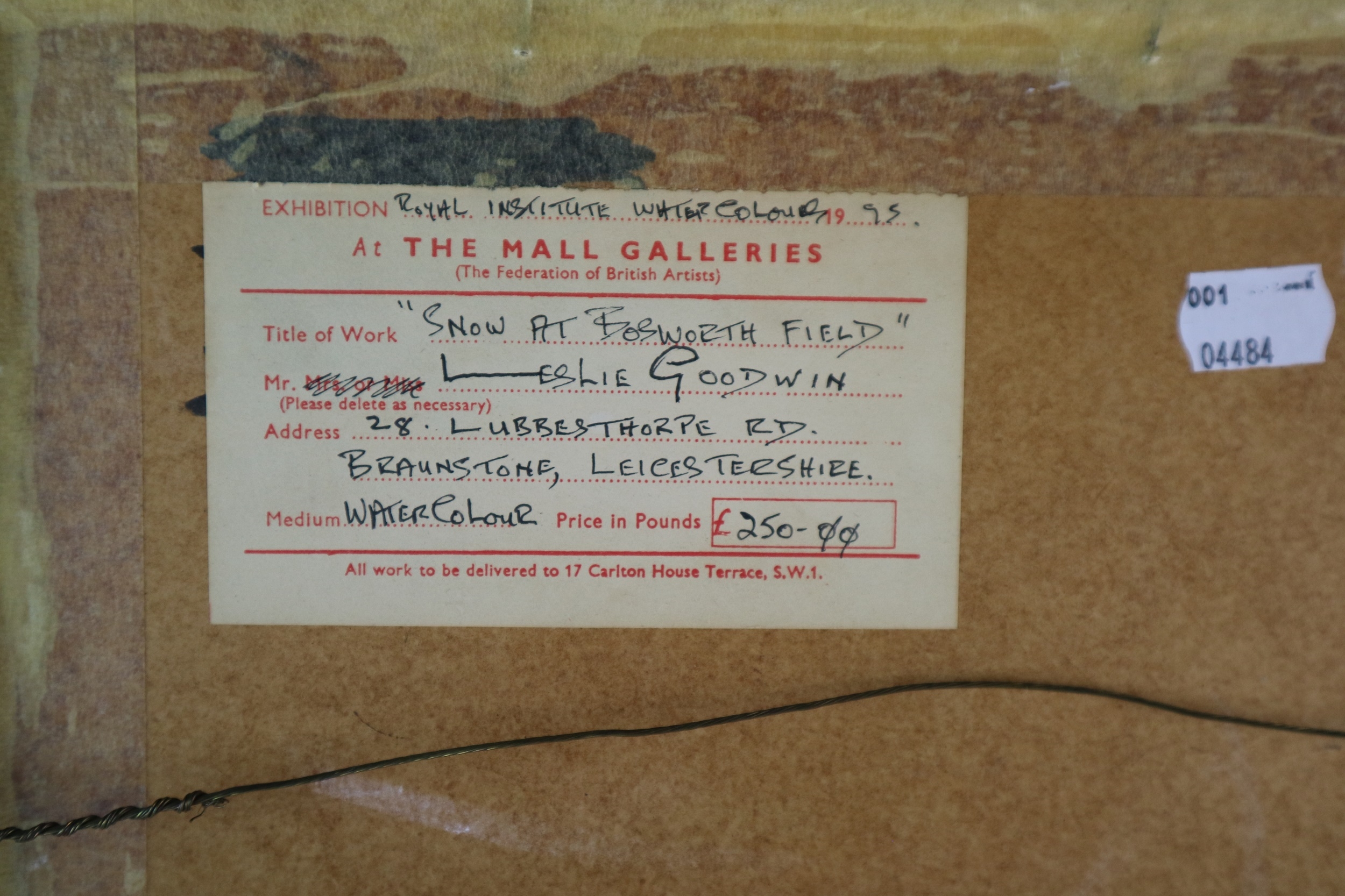 Leslie Goodwin | Snow at Bosworth Field | MutualArt