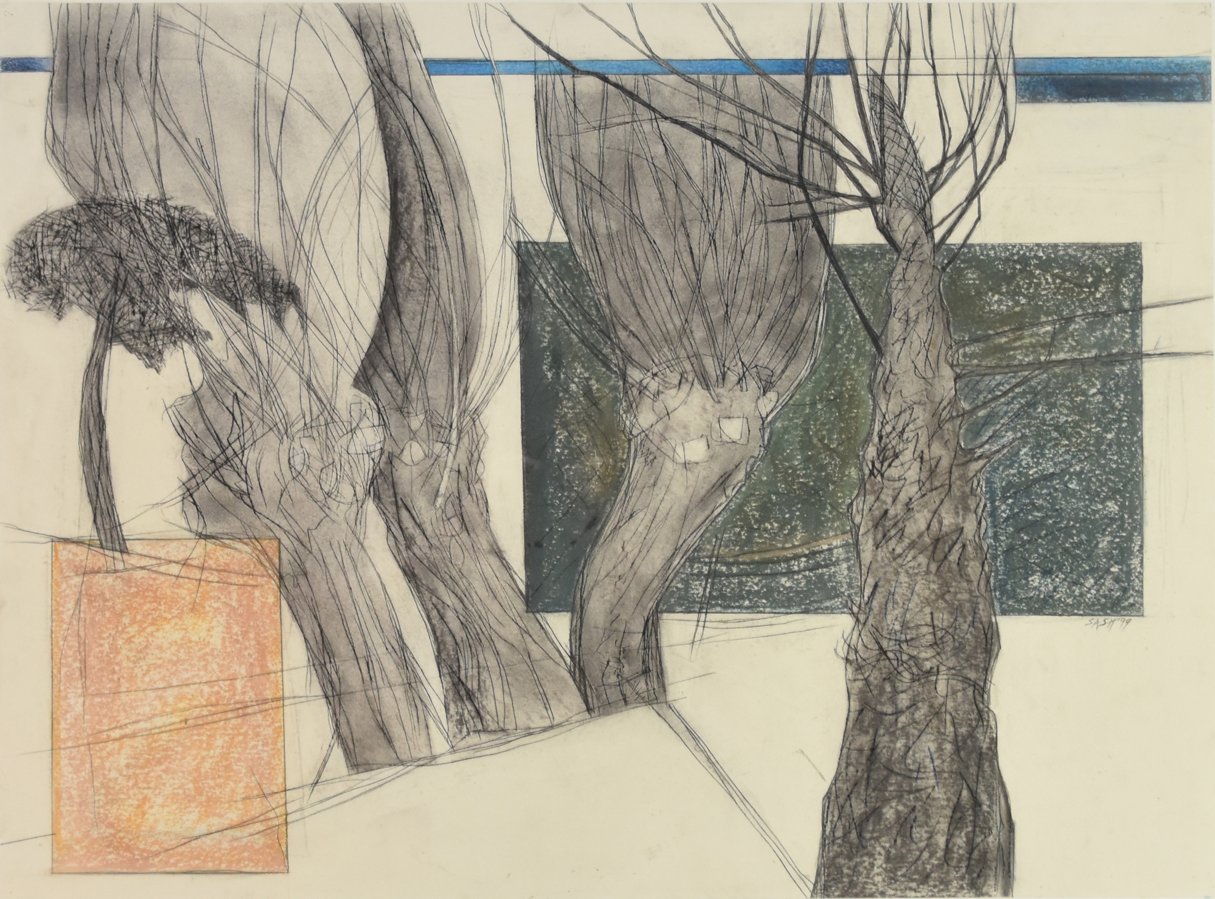 Cecily Sash | Pollarded Trees with Two Rectangles (99) | MutualArt