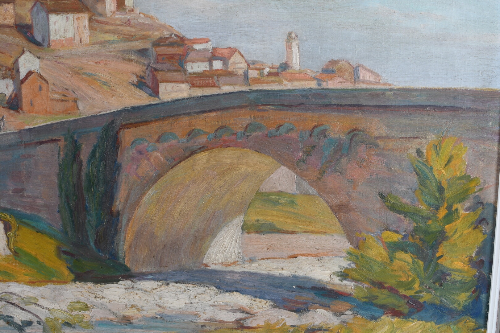 Paul Remy | Paysage corse au village et pont | MutualArt