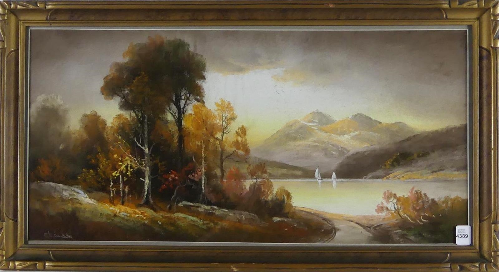 William Henry Chandler | Untitled: River Landscape with Mountains in ...