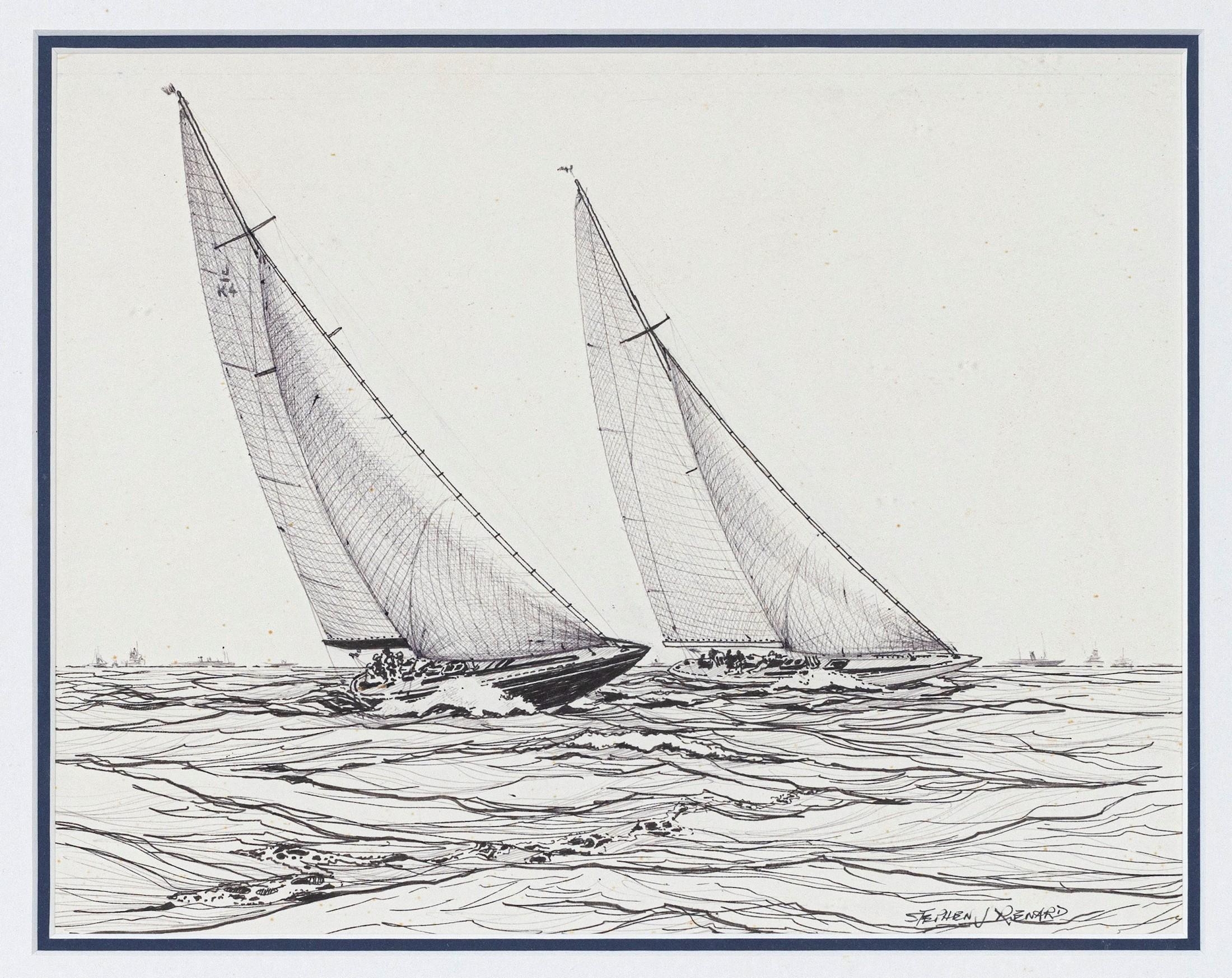 Stephen J. Renard | Endeavor and another K Class Yacht Racing in the ...